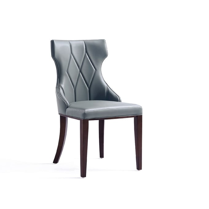 Lounge Around. Grey Leather Dining Chairs